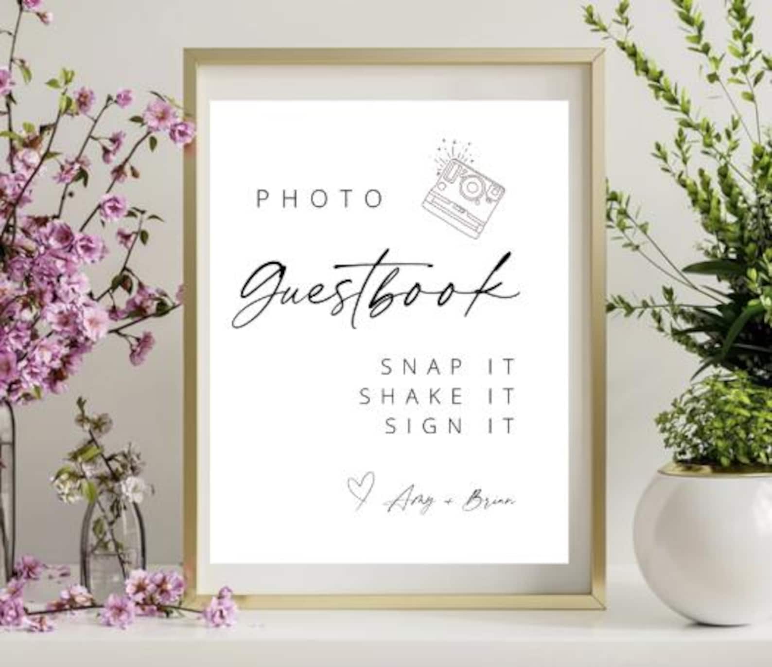 Photo Guest Book Sign Wedding Guest Book Sign Photo Guestbook Sign ...