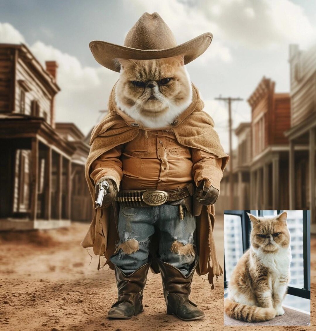 Custom Cat Art From Your Photos! Unique One of a Kind Completely Custom ...