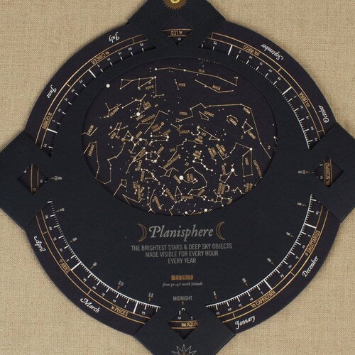 PLANISPHERE Star Finder ... Letterpress & Foil Printed - Etsy