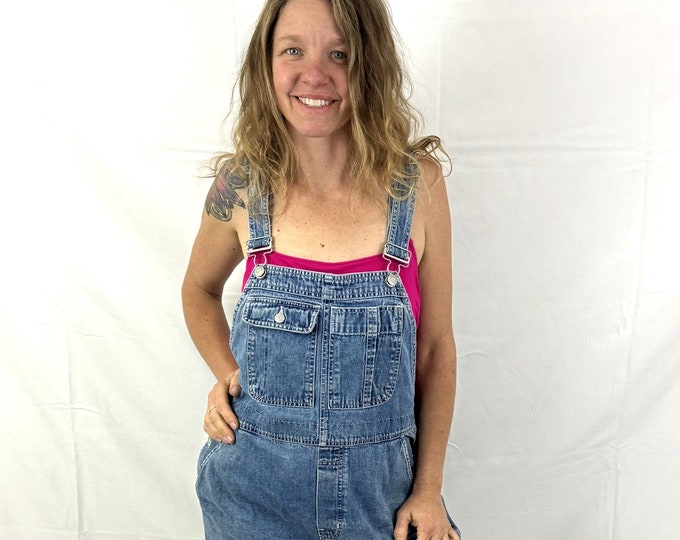 Vintage 90s 1990s Gap Denim Overalls Shorts - Etsy