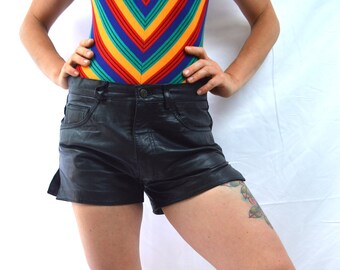 Leather booty shorts | Etsy