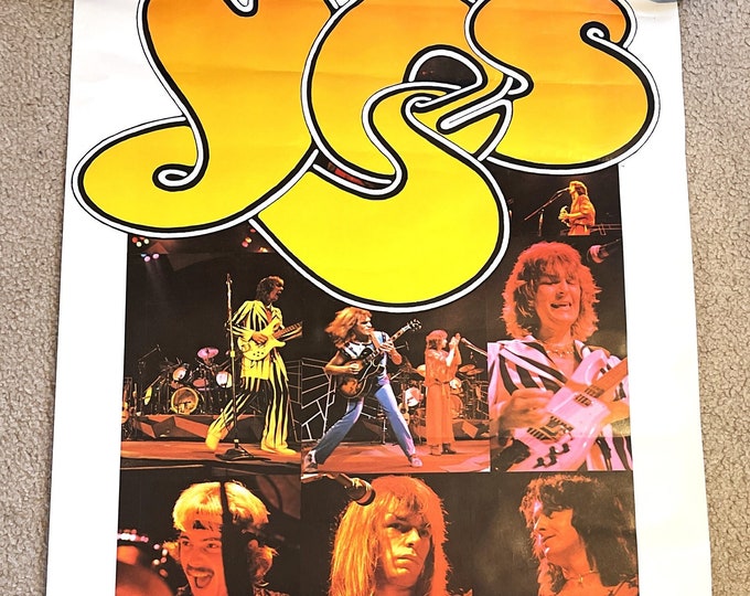 Vintage RARE 1970s 70s YES Band Vtg 1977 Dargus Associates Original ...