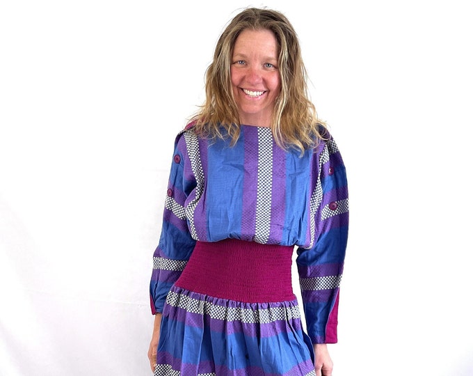 Vintage WOW 80s 1980s Jeanne Marc Designer Dress - Etsy