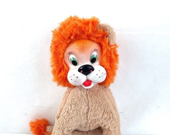 Vintage RARE 1950s 50s Stuffed Rubber Face Lion Cat - Rushton - Etsy