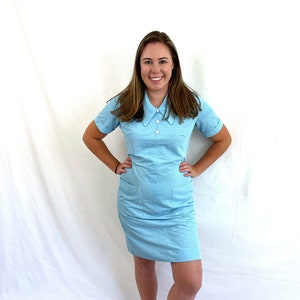 Vintage 1960s 60s Blue Nurse's Uniform Costume - Paragon Uniforms - Etsy