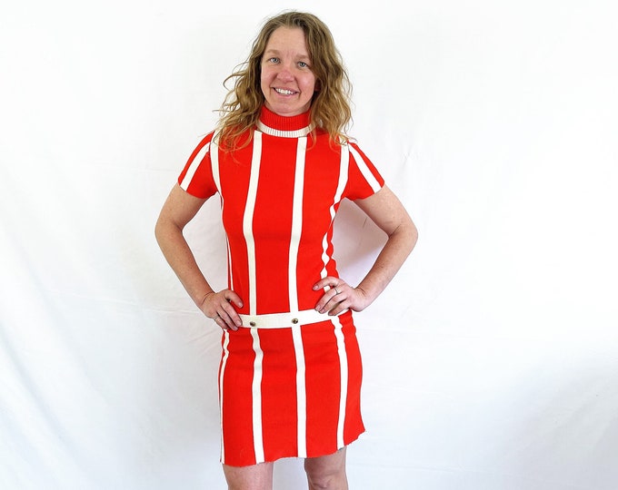 Vintage 1960s Fun 60s Orange Go-go Mini Dress - Evan Wayne - Etsy