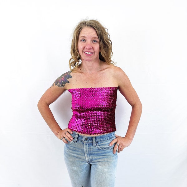 Sequin Tube Top - Etsy