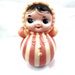 Vintage Kitsch Kawaī Roly Poly Super Cute Striped Doll - Japanese? - Etsy