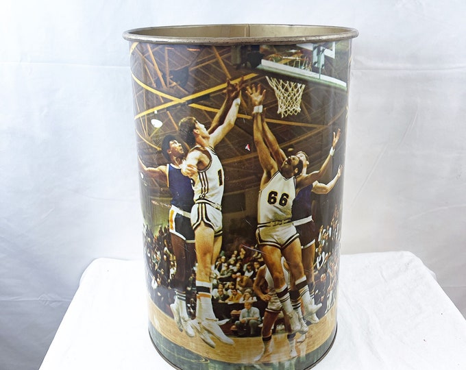 Vintage 1970s 70 Basketball Trash Can - Etsy