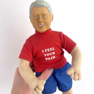 Vintage 1990 90s 1994 Bill Clinton "i Feel Your Pain" Stuffed Doll Toy - Etsy