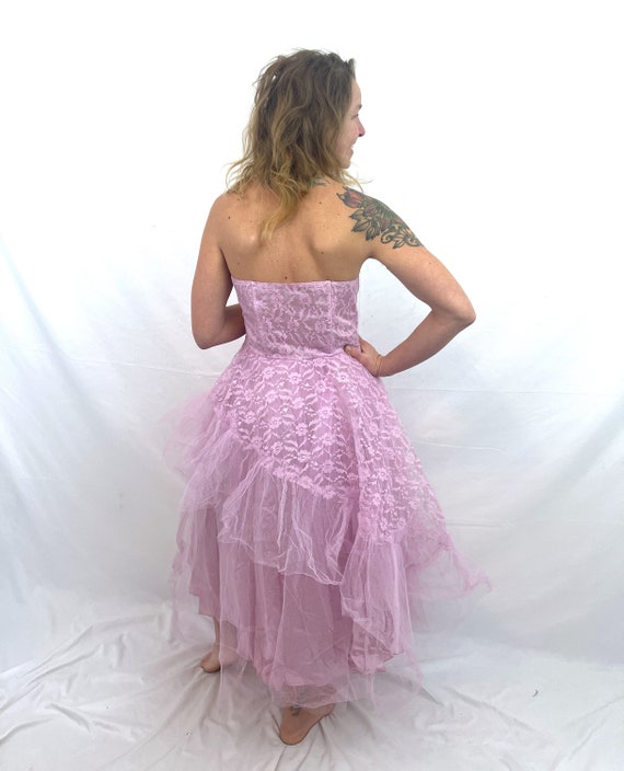 Vintage 1950s 50s Strapless Bombshell Shelf Bust Tull… - Gem