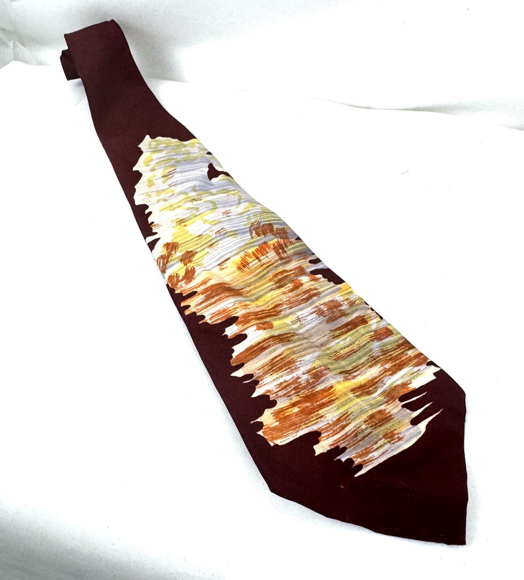 Vintage 40s 1940s Rayon Necktie Swing Neck Tie - Wembley - Etsy