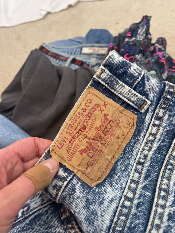 Super Rad Vintage 1980s 90s 80s Levis 501 Acid Wash D… - Gem