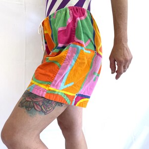 Vintage 80s 1980s Original Surf Line Hawaii Geometric Rainbow Jams ...