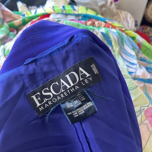 Vintage 80s 1980s Purple Escada FUN Jacket Blazer Coat Matching Skirt ...