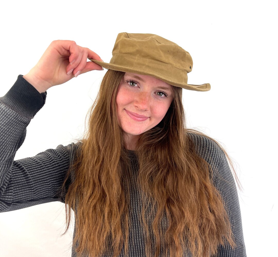 Vintage Filson Tin Cloth Waxed Canvas Indiana Jones Safari Hat Fedora ...