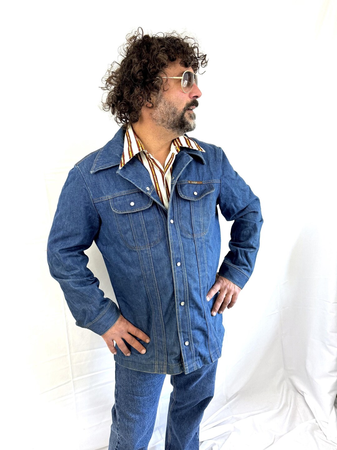 Vintage 70s 1970s Denim Sedgefield Denim Pearl Snap Jean Shirt Top - Etsy