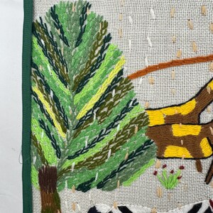 Vintage Arpillera 3D Textile Art Chilean Chile Embroidered Animals Wall ...
