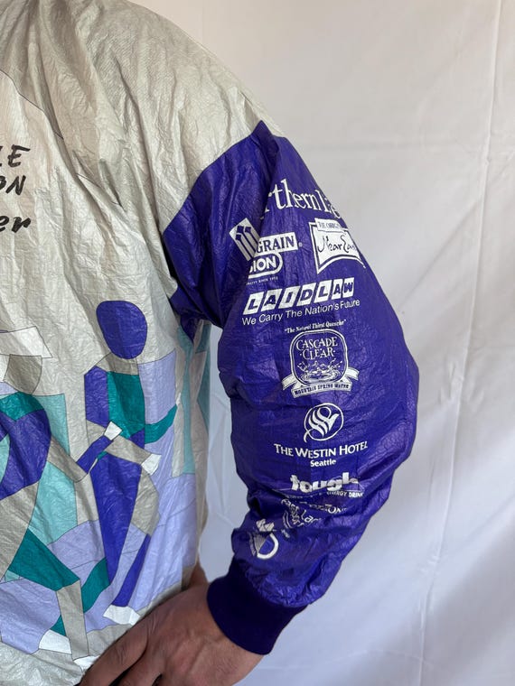 Vintage 1995 90s Tyvek Jacket - Seattle Marathon Volu… - Gem