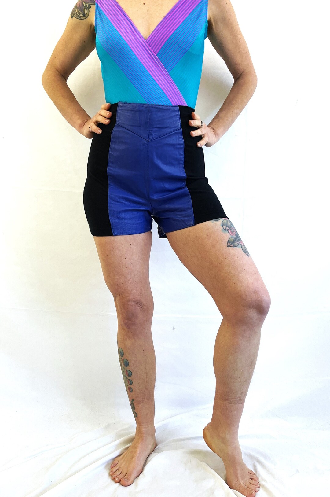 Vintage 1990s 90s Wilson Leather Lycra Spandex Hot Mini Shorts - Etsy