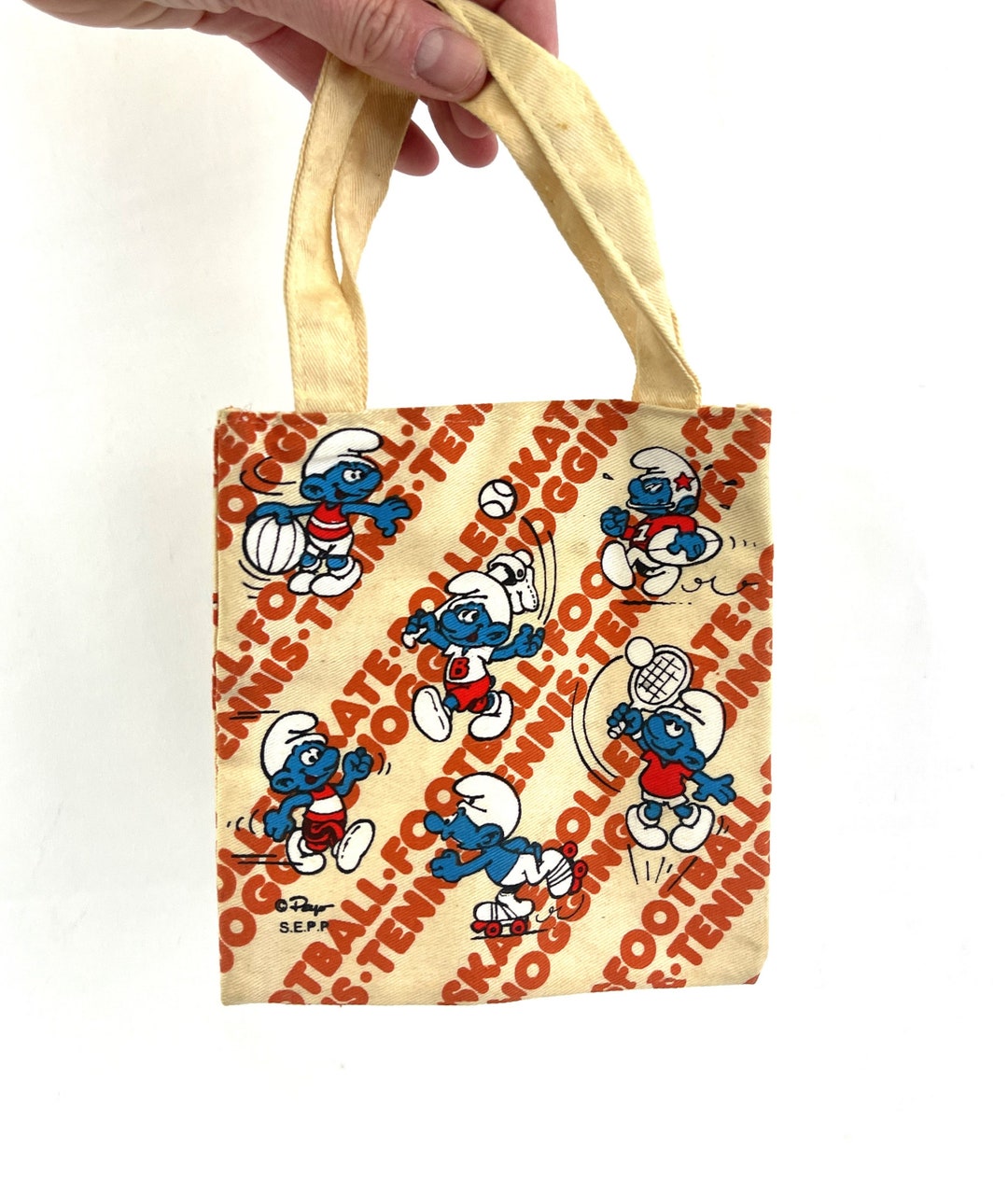 Vintage 1980s 80s Smurf Smurfs Mini Tote Purse Bag - Etsy