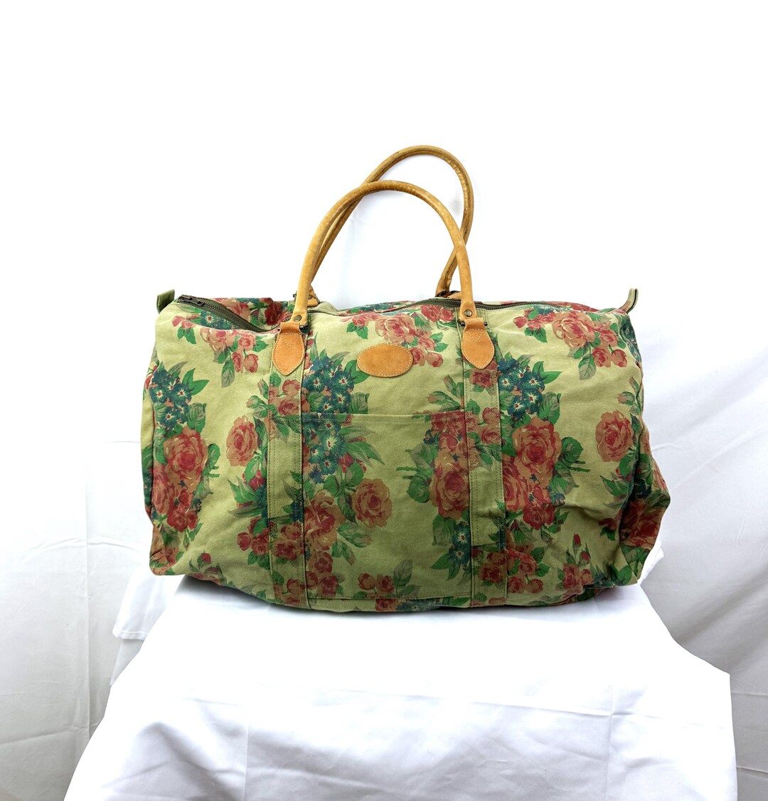 Vintage Floral Oversized Overnight Bag Luggage Tote Satchel - Gap - Etsy