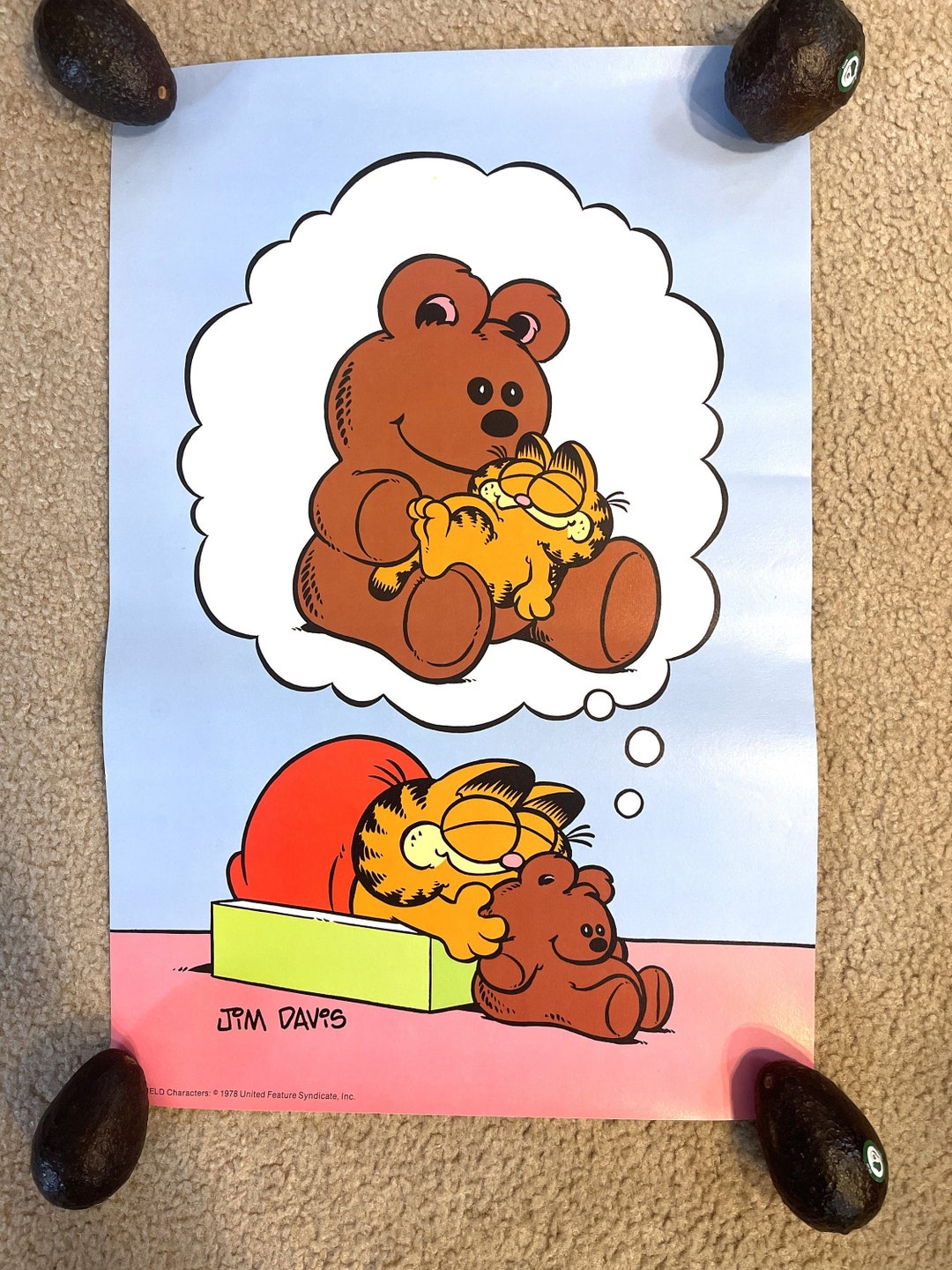 Vintage Garfield Mini 1980s 80s Poster 21x 14 Argus - Etsy