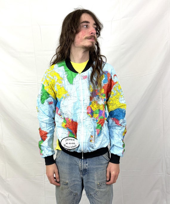 Vintage World Map Tyvek by Dupont World Map Atlas Lig… - Gem