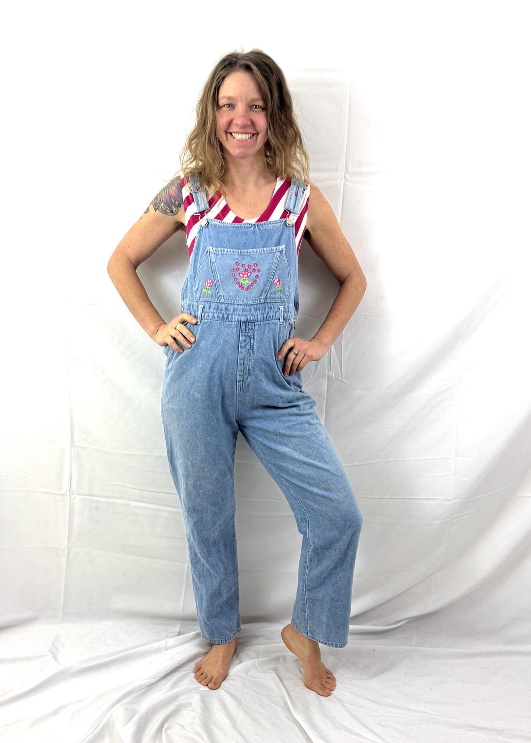 Vintage 90s 1990s Denim Overalls - Jou Jou - Etsy