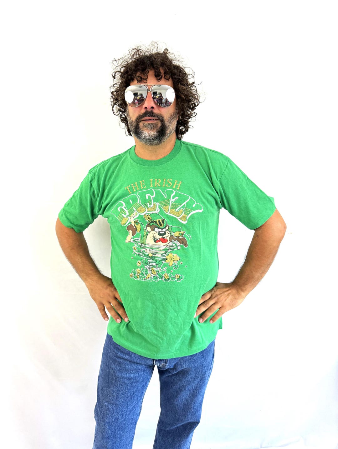 Vintage 1990 90s Taz Tazmania Devil Looney Tunes Irish Ireland St ...