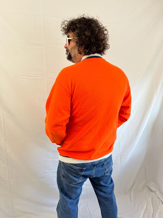 Rare Vintage 80s 90s Orange Mickey Mouse Disney Embro… - Gem