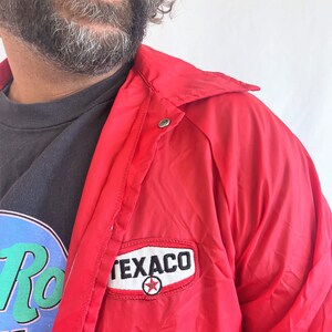 Vintage 1970s 70s 80s Red Texaco Truck Trucker Windbreaker Racing ...