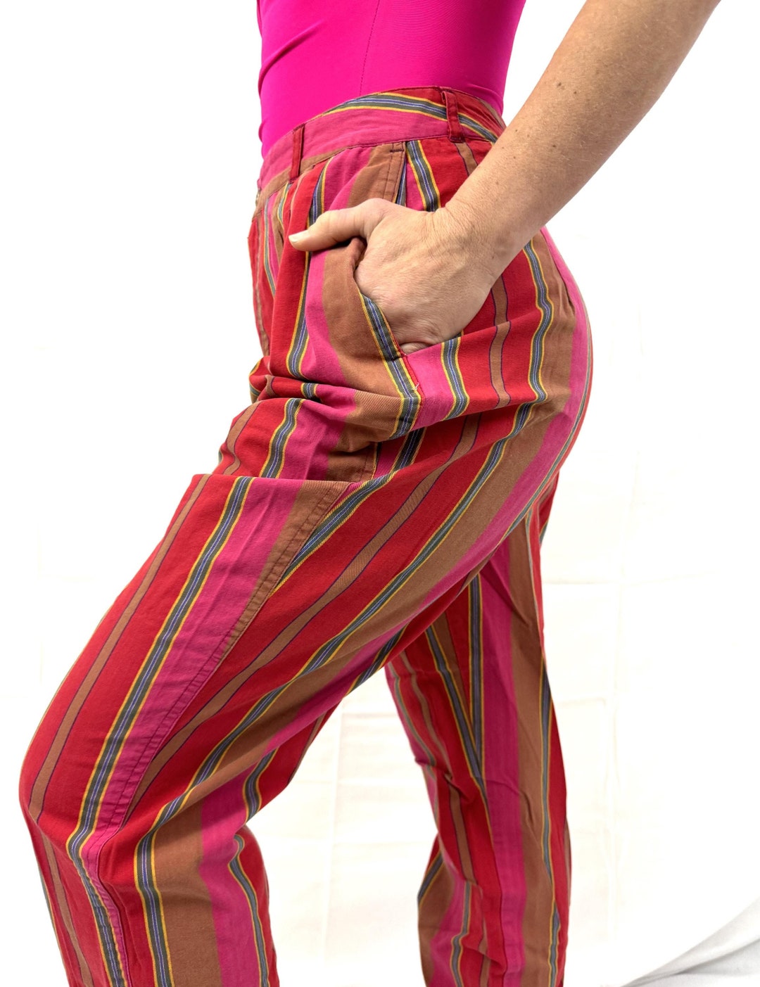 Vintage 1990s 90s Generra Striped Cotton Pants - Etsy