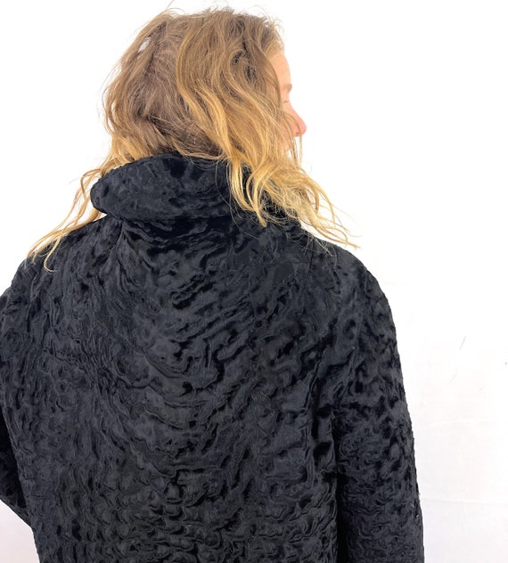 Gorgeous 1950s 50s Black Fur Coat - Fur Label Authori… - Gem
