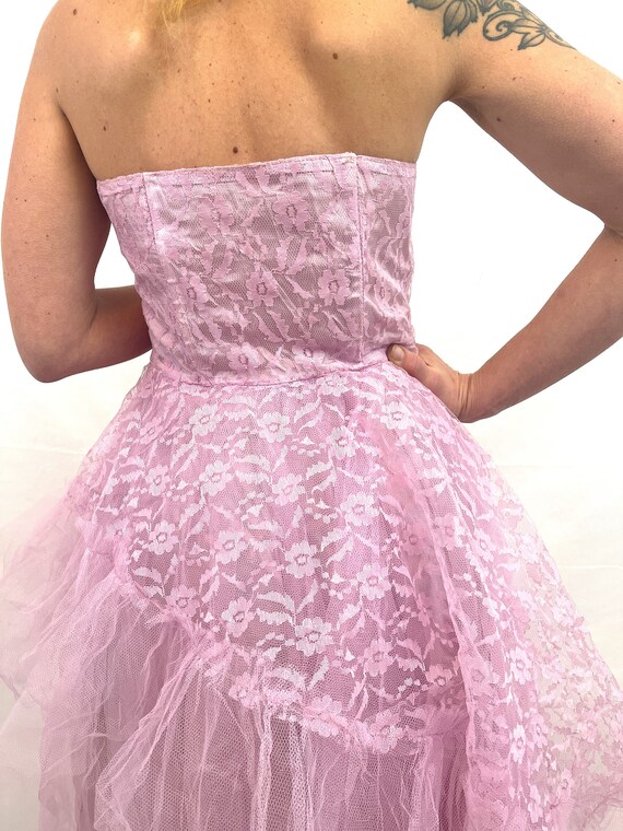 Vintage 1950s 50s Strapless Bombshell Shelf Bust Tull… - Gem