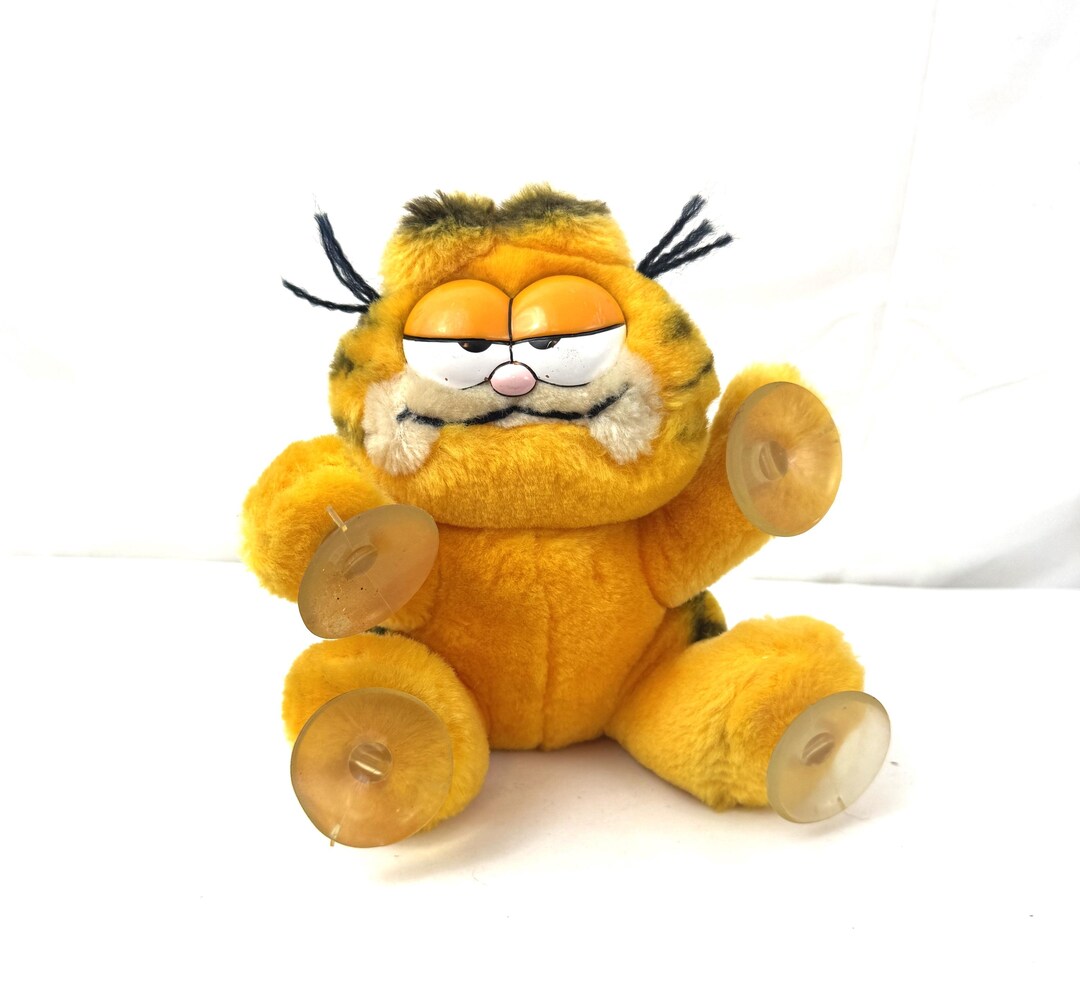 Cute 1980s 80s Mini Vintage Garfield 80s Car Stuffed Suction Toy - Etsy
