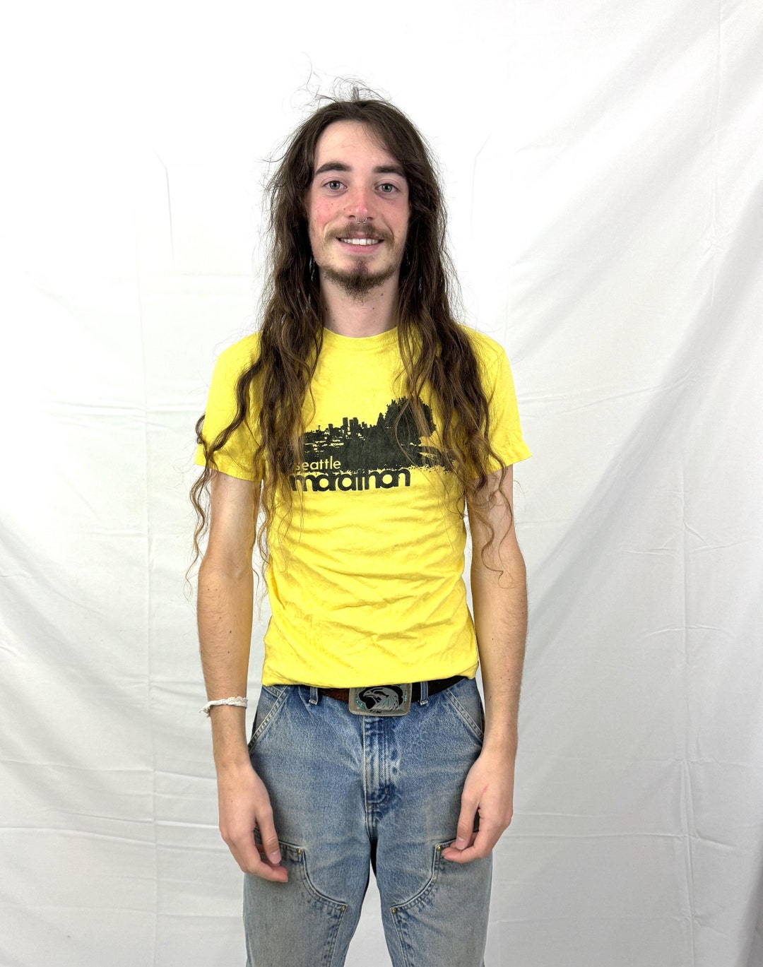 Vintage 1970s 70s Yellow Seattle Marathon Running Race Tee Shirt Tshirt ...