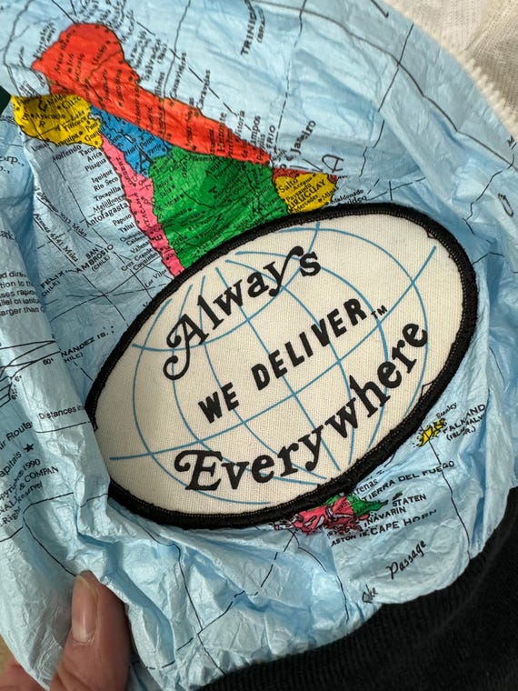 Vintage World Map Tyvek by Dupont World Map Atlas Lig… - Gem