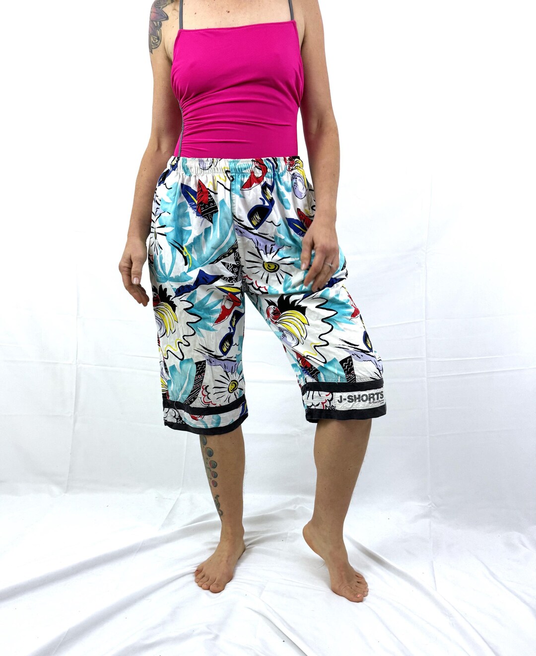 Vintage 1980s 80s Tropical Board Summer Surf Surfer Shorts - J-shorts ...