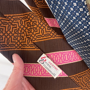 Lot of 4 1970s 70s Wide Men's Vintage Polyester FUN Neck Ties Neckties ...