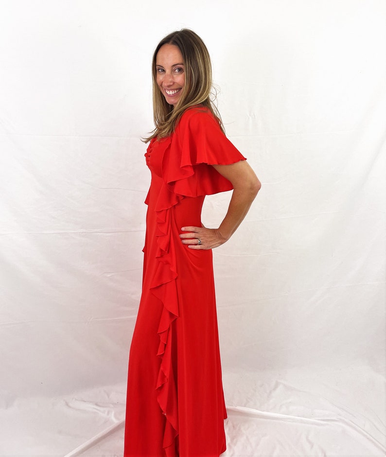Vintage Iconic Jack Hartley Miami 70s 1970s Red Ruffled - Etsy