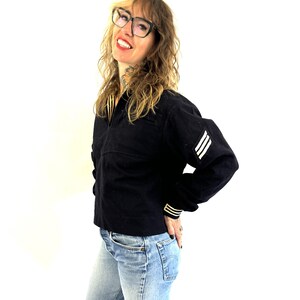 Vintage Wool 1950s 60s Wool Navy United States Naval Military Middy ...