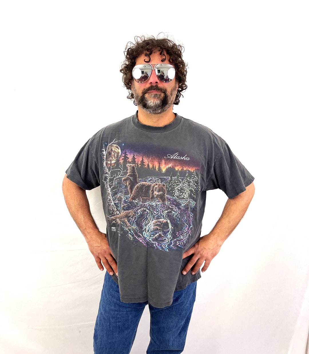 Vintage 1990s 90s Alaska 1993 Bear Black XXL Plus Tee Shirt Tshirt - Etsy