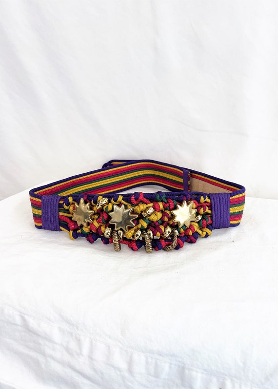 Vintage Fun Knot Wide Funky 80s 1980s Belt by Rebecca… - Gem