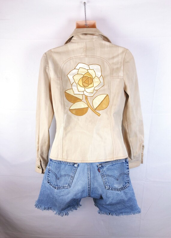 Vintage 70s Roncelli Appliqued Brushed Cotton Jacket 1970s - Etsy España