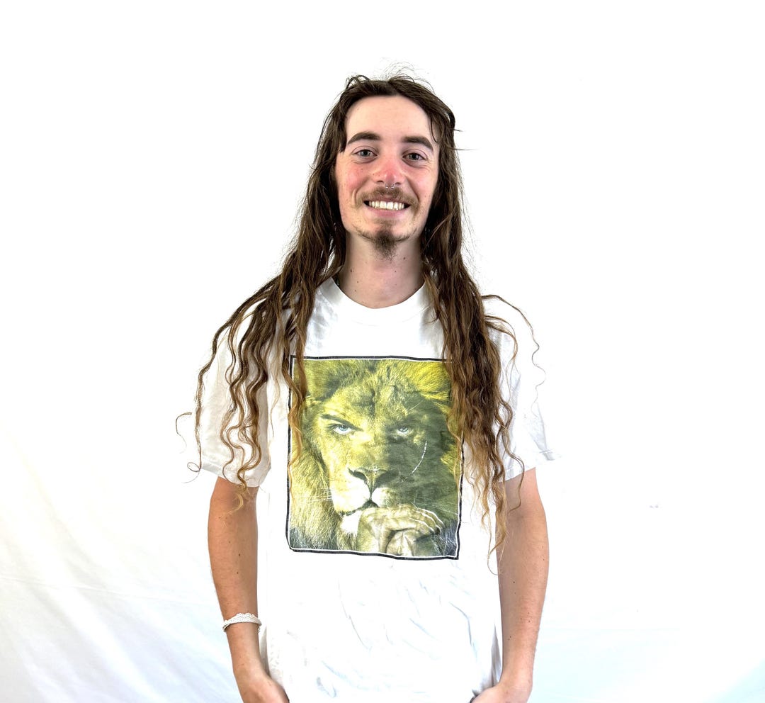 Vintage 1990s Microsoft Lion Anthropomorphic Technet Computer Tee Shirt ...