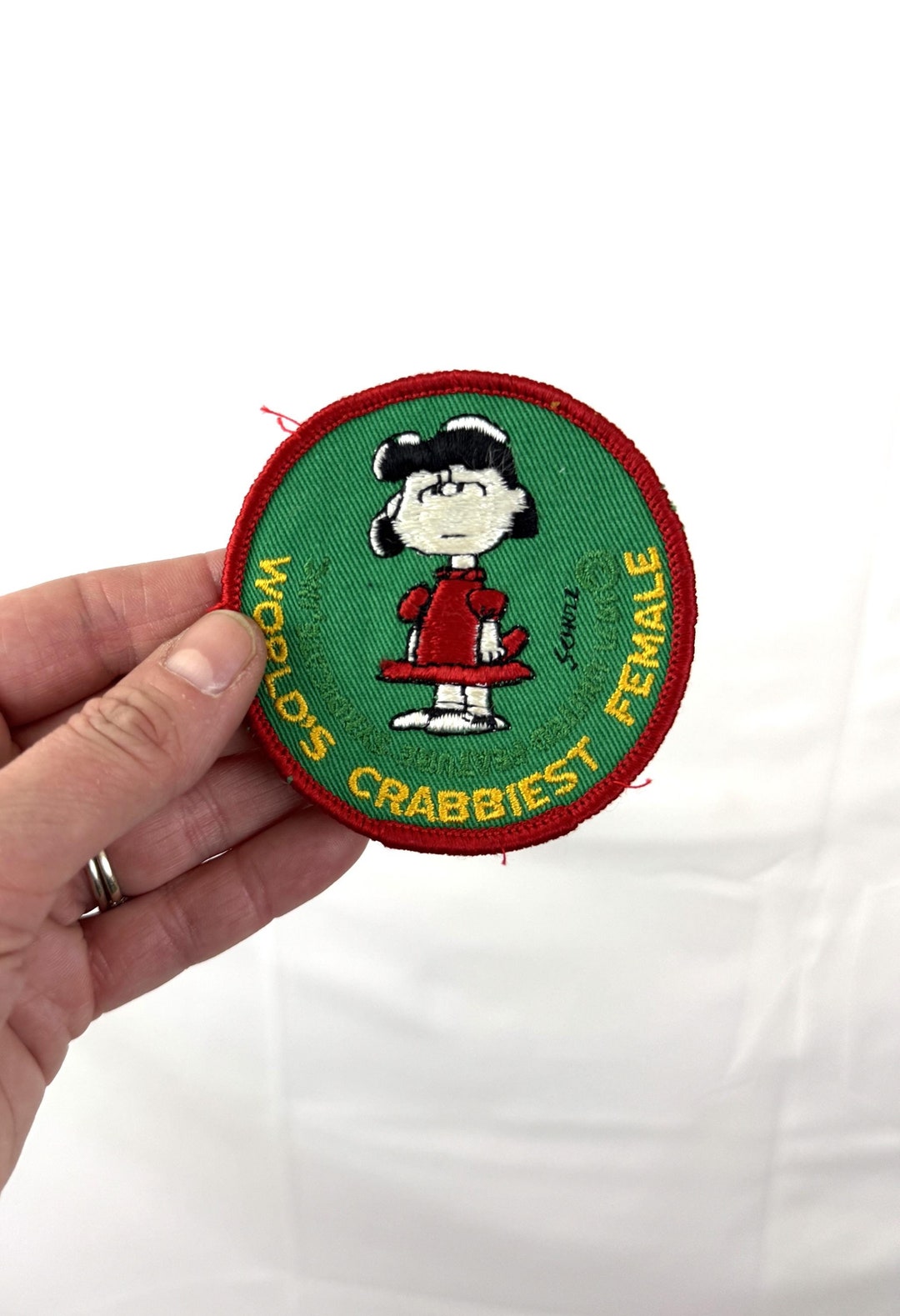 Vintage Lucille Lucy World's Crabbiest Female Peanuts Cartoon Sew on 3 ...