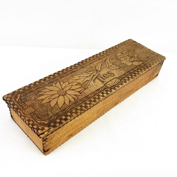 Antique Wood Tie Box - Etsy