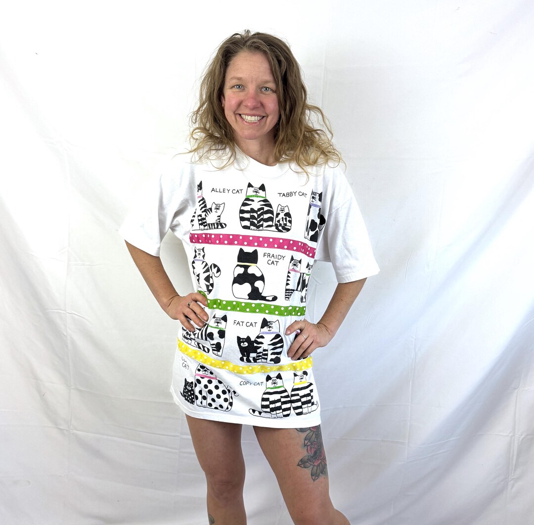 RAD Vintage 90s Tiger All Over Print Tshirt Tee Shirt - Etsy