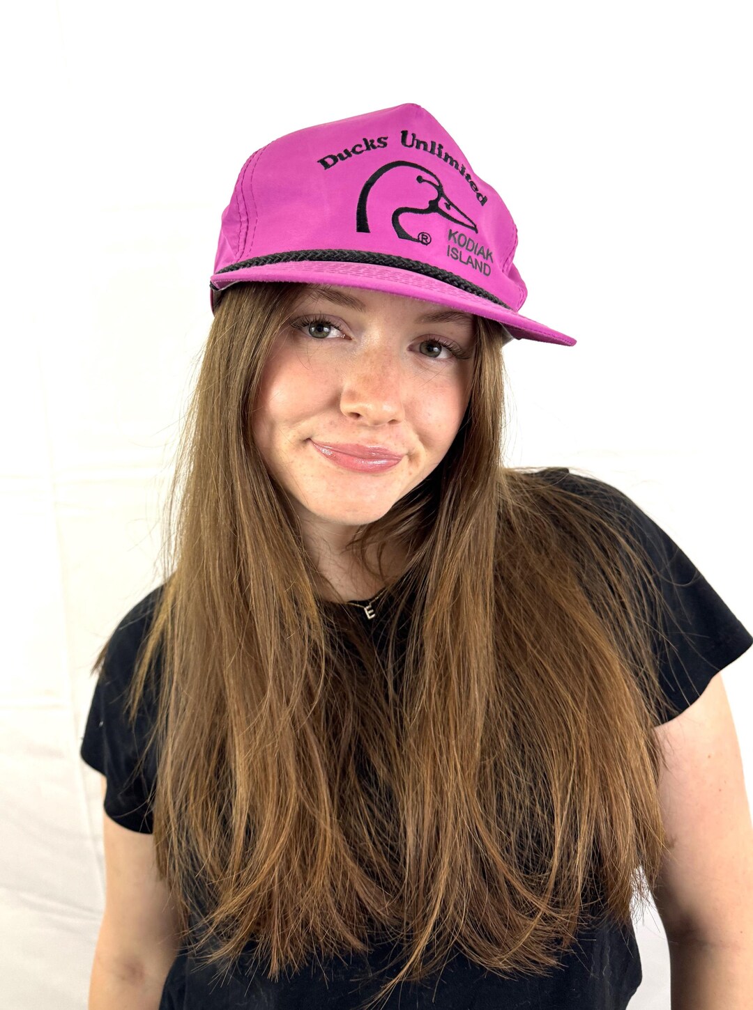 Vintage Pink Kodiak Island Duck Hunting Snapback Trucker Hat - Ducks ...